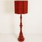 Large Ceramic Floor Lamp with New Silk Custom Made Lampshade by René ...