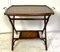 Antique Bamboo Leg Butler Table with Leather Print Tray for sale at Pamono