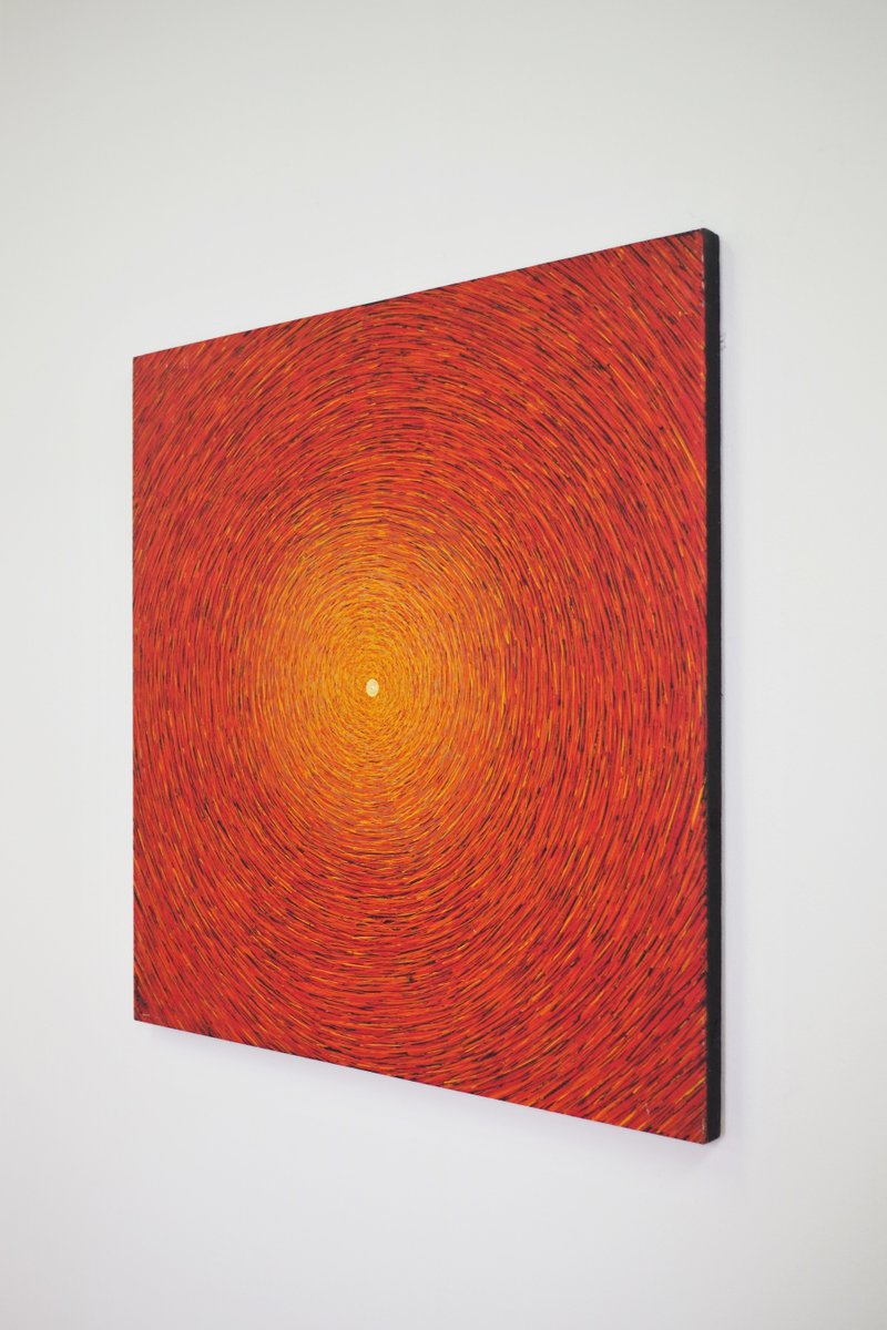 Colorful Abstract Painting, 2000s, Oil on Wood for sale at Pamono