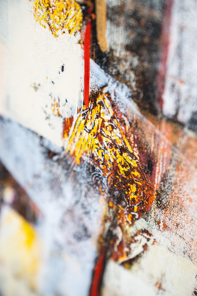 Abstract Painting on Canvas, 2000s for sale at Pamono