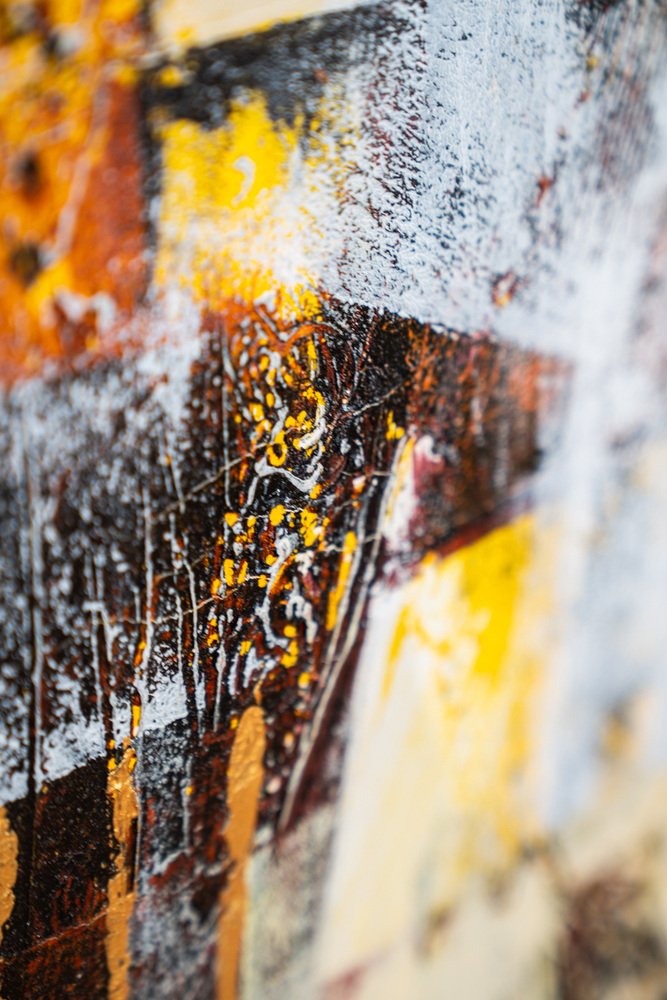 Abstract Painting on Canvas, 2000s for sale at Pamono