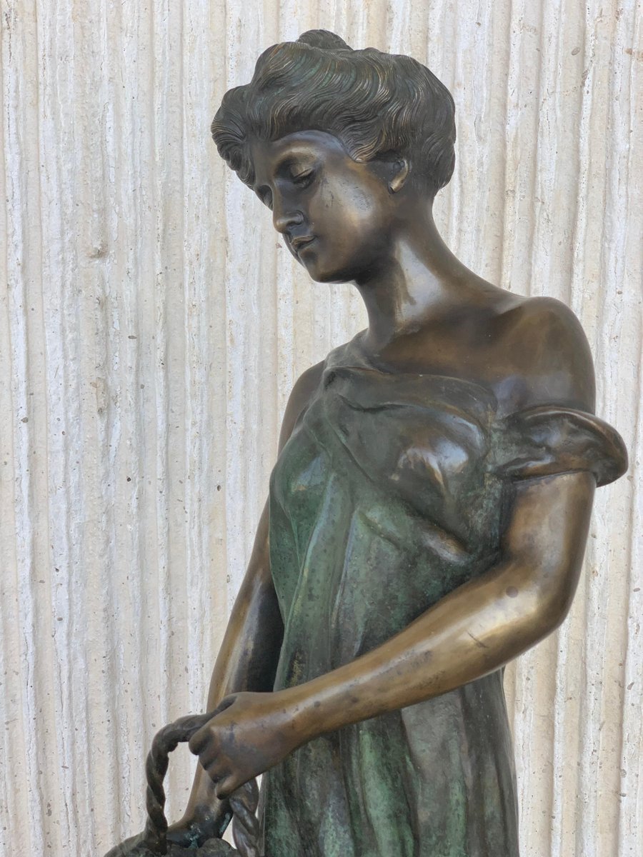 20th Century Cast Bronze Nymph Statue by Ferdinando De Luca, Italy for ...