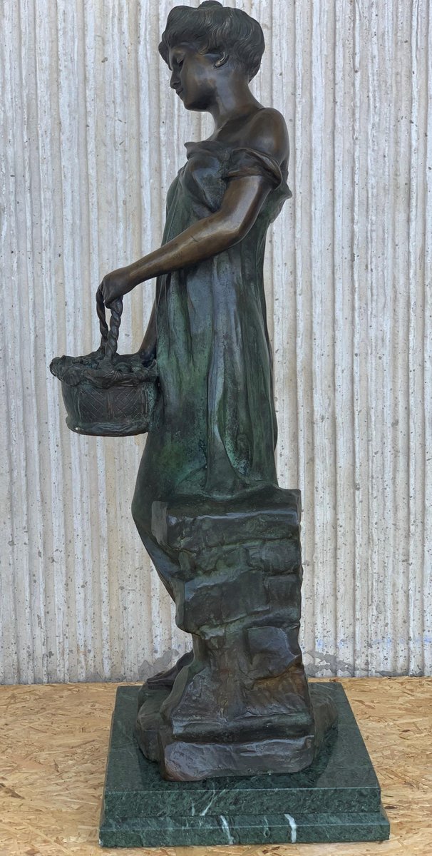 20th Century Cast Bronze Nymph Statue by Ferdinando De Luca, Italy for ...