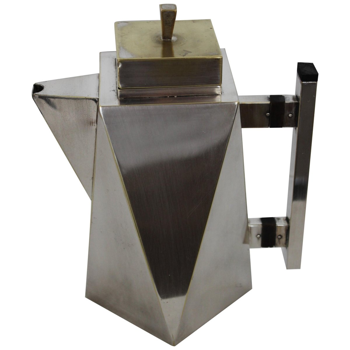 Art Deco Geometric Italian Silver Plate Coffee Pot in Charles Boyton ...