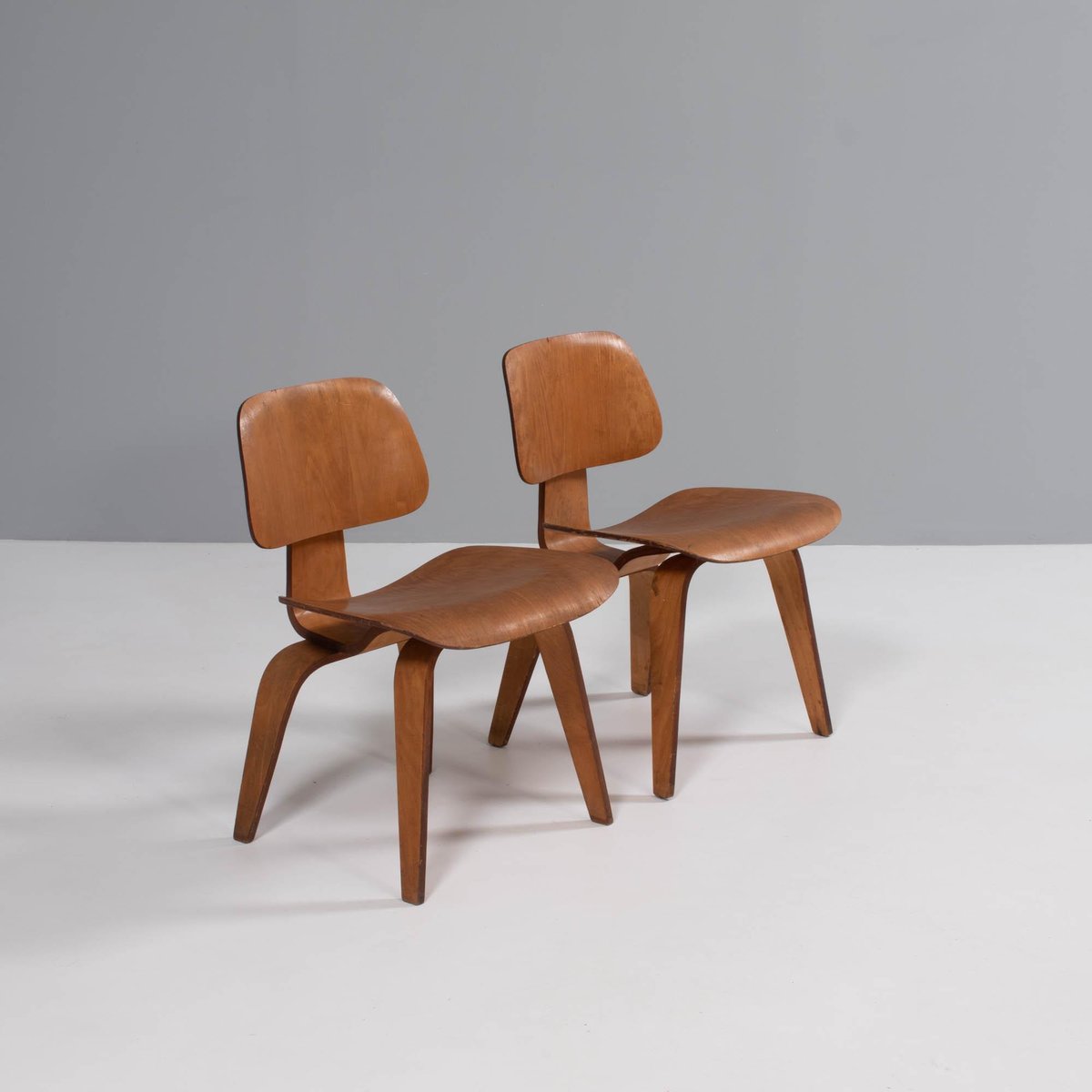 Chaises de Salle à Manger DCW en Contreplaqué par Charles & Ray Eames pour Herman Miller, 1950s ...