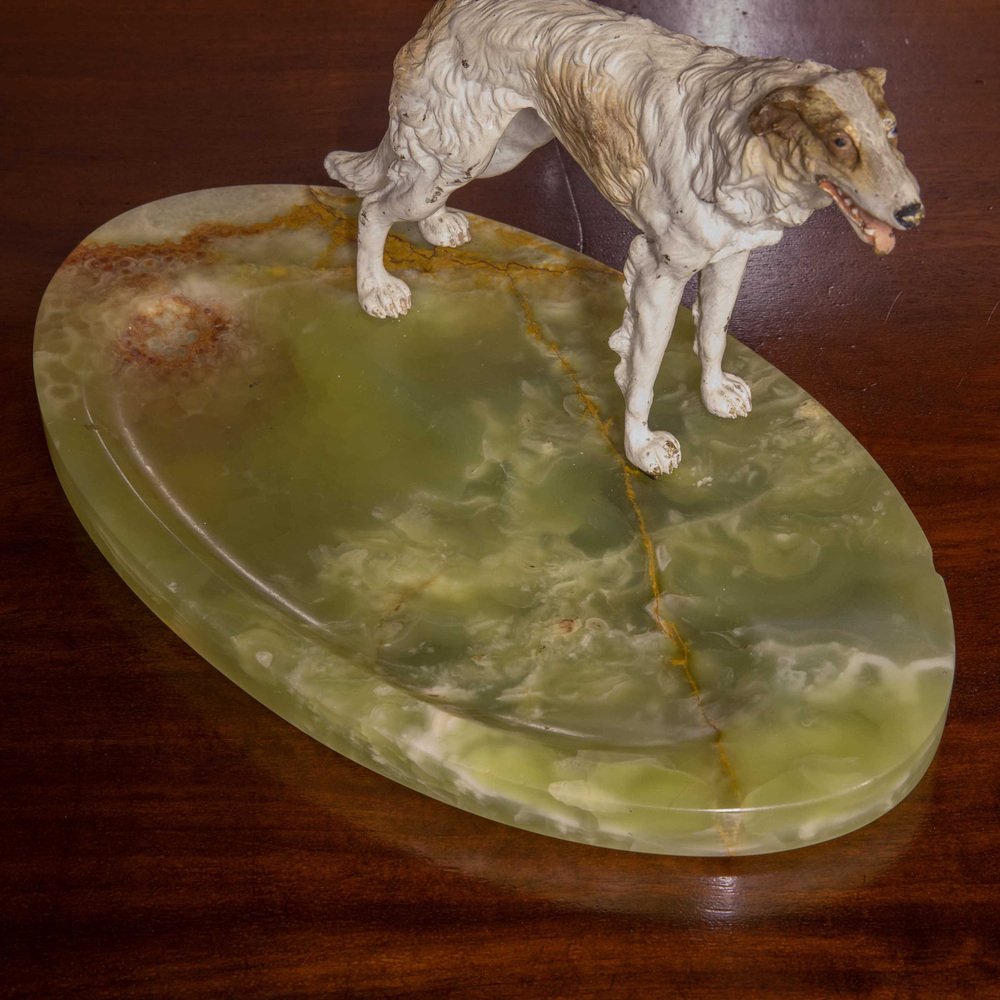 Cold Painted Bronze Borzoi Desk Companion for sale at Pamono
