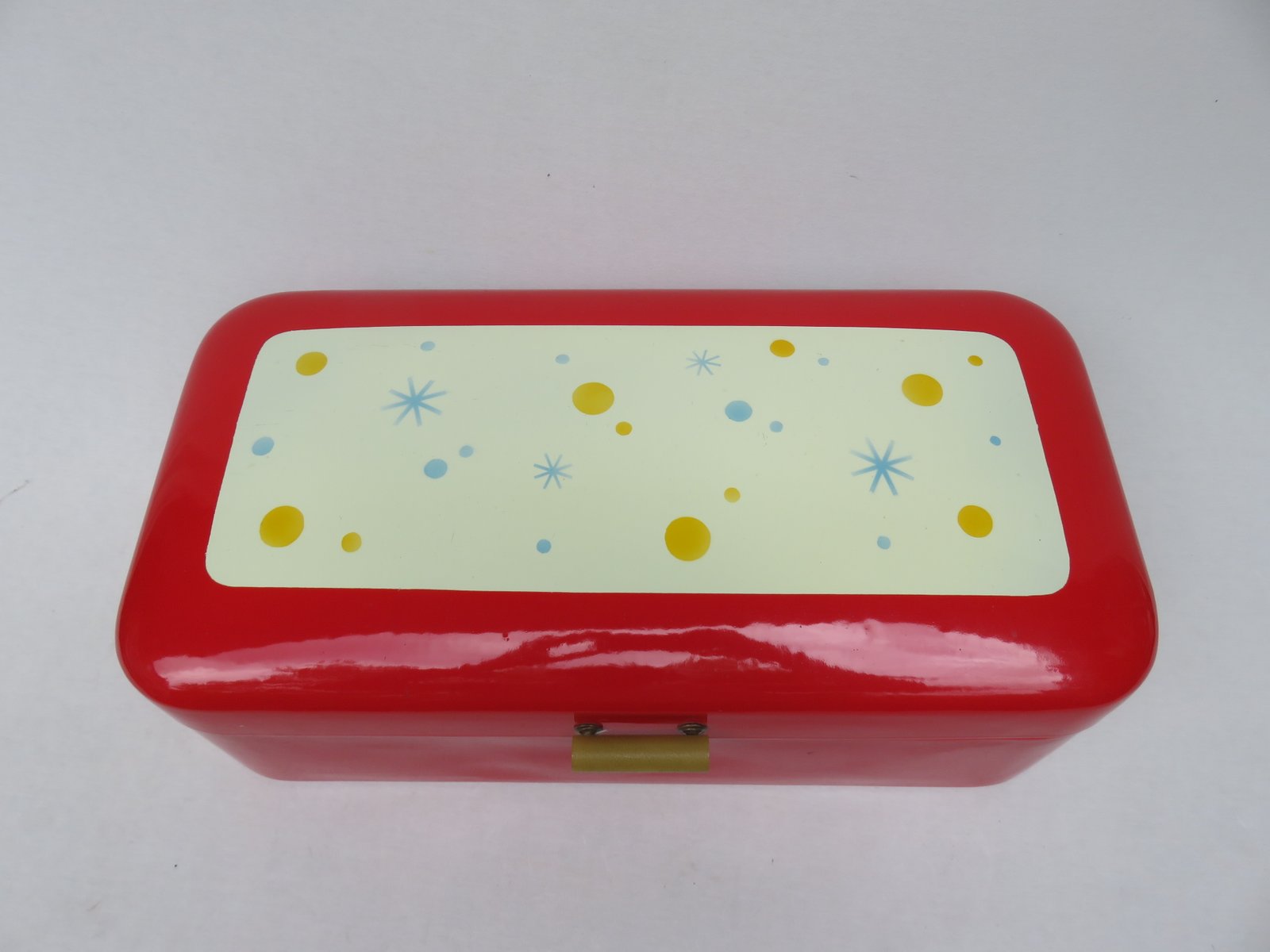 Enamelled Red Bread Box, 1940s for sale at Pamono