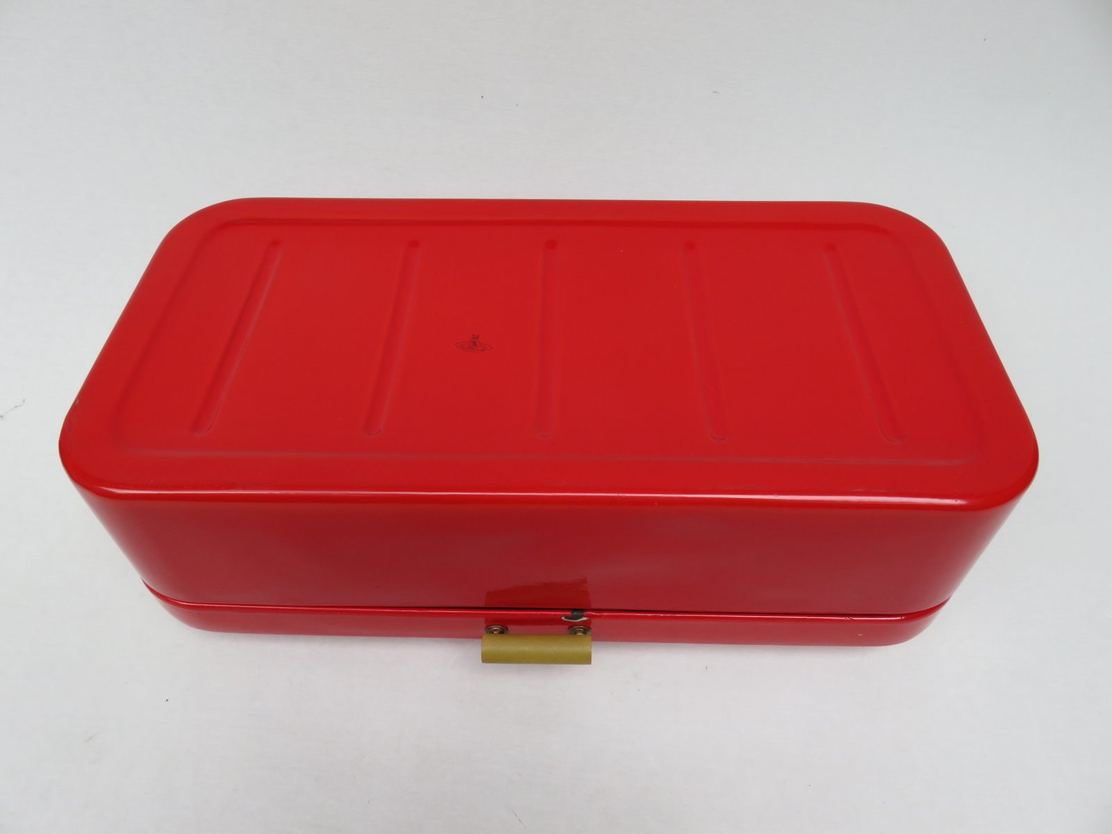 Enamelled Red Bread Box, 1940s for sale at Pamono