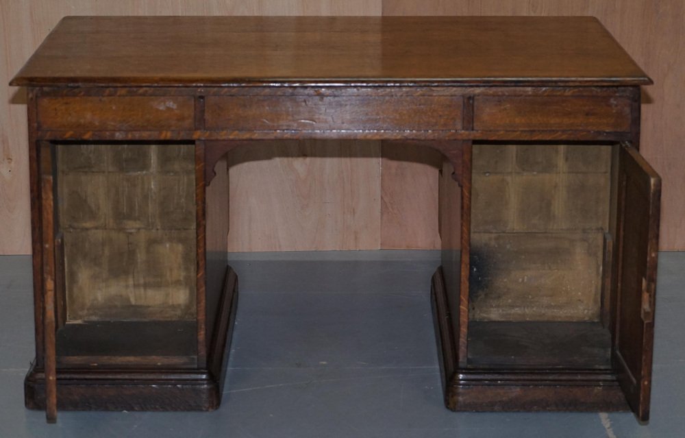 Double Sided Twin Pedestal Partner Desk for sale at Pamono