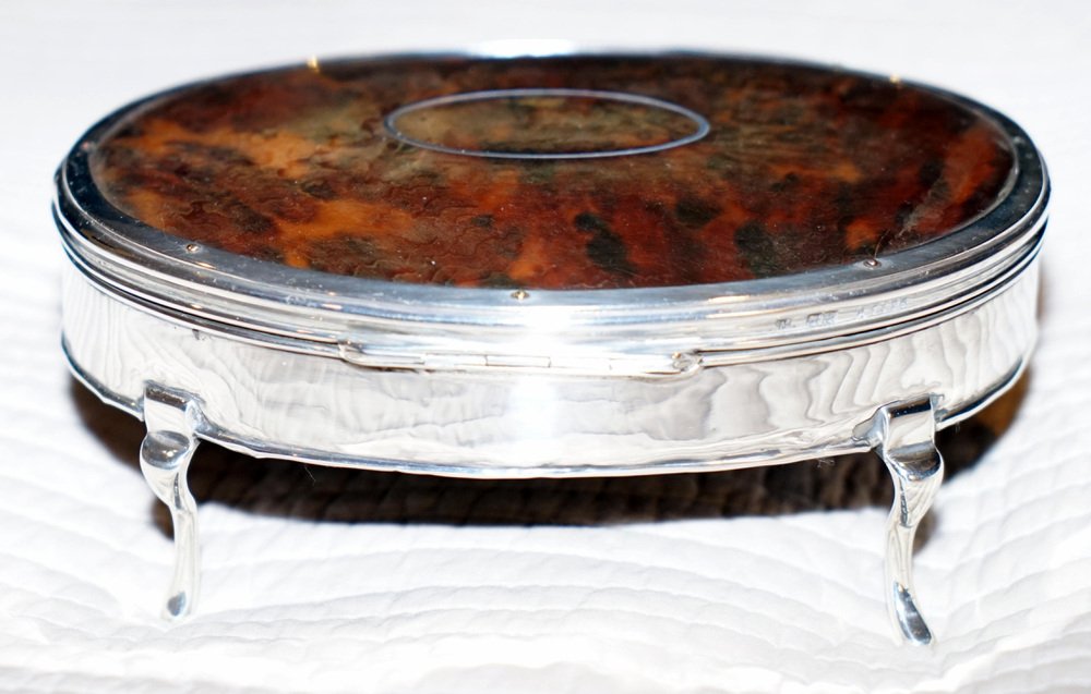 Sterling Silver Jewelry Box attributed to Charles & George Asprey, 1917 ...