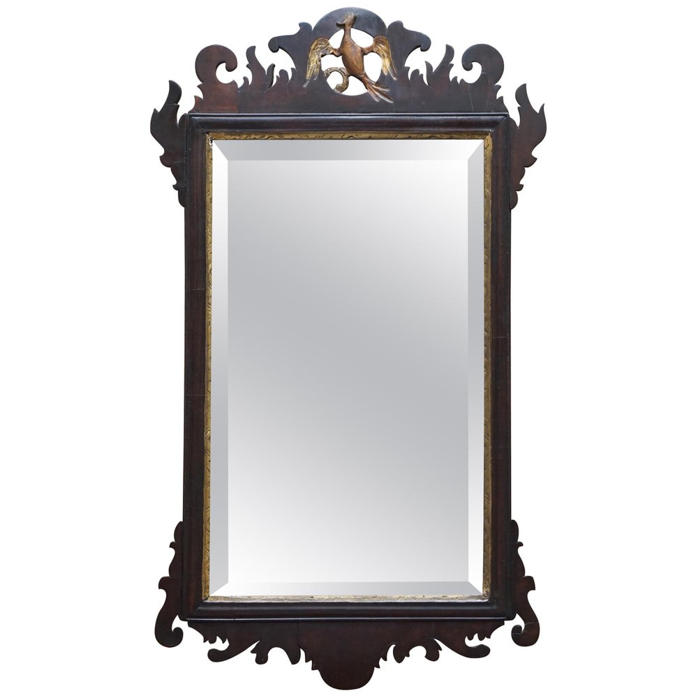 Georgian Giltwood & Mahogany Phoenix Mirror from Thomas Chippendale ...
