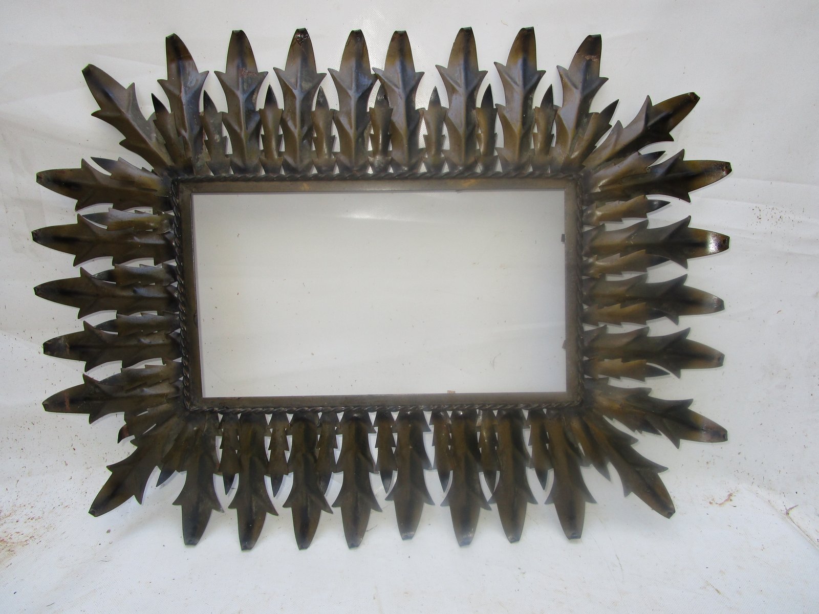 Wrought Iron Sun Mirror for sale at Pamono