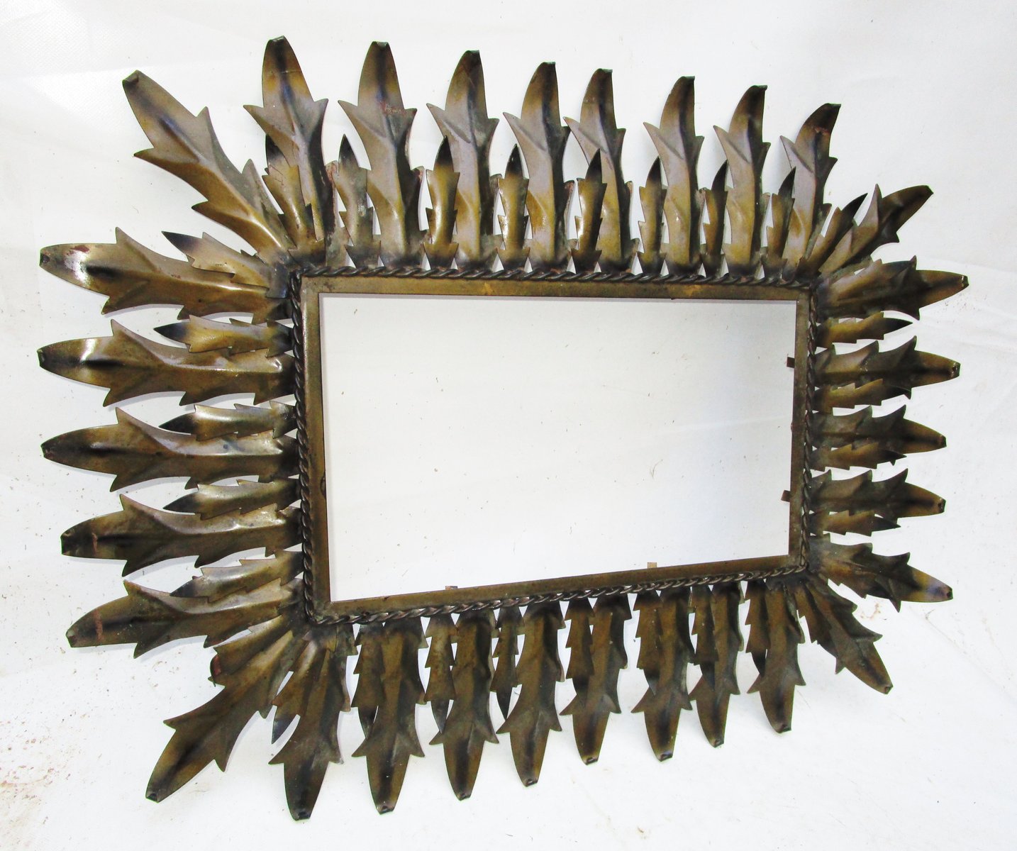Wrought Iron Sun Mirror for sale at Pamono
