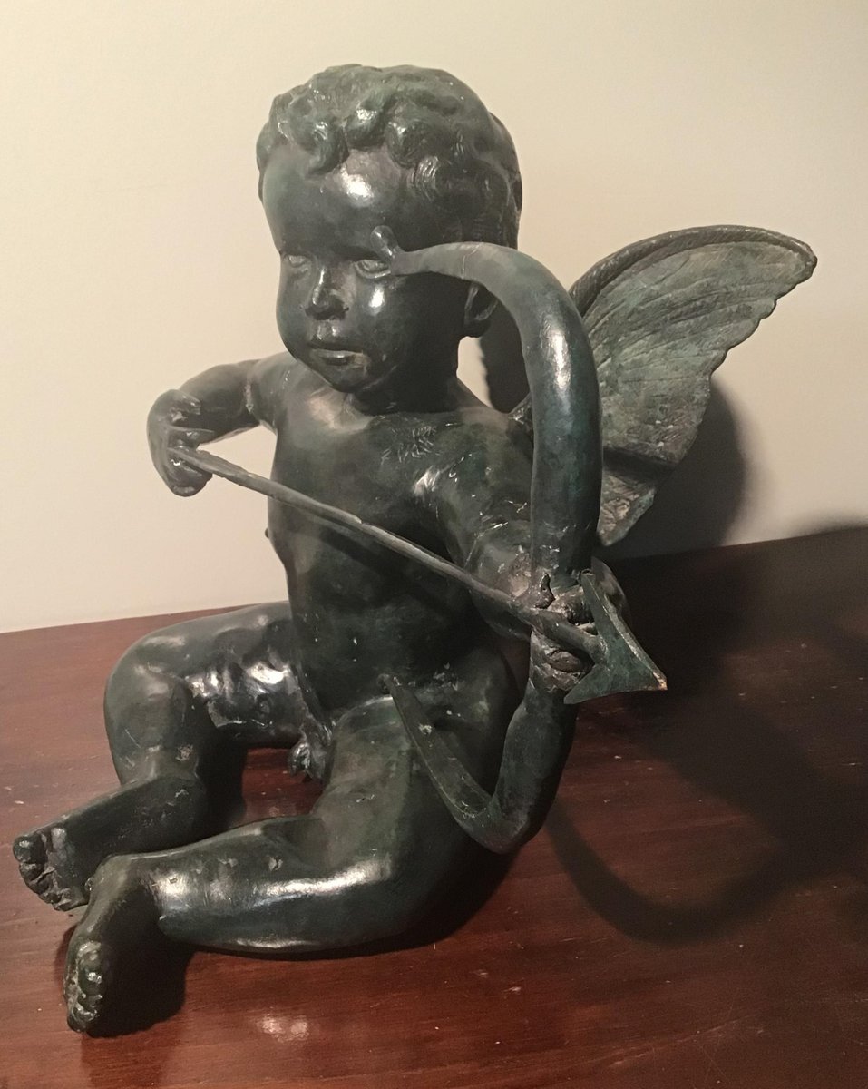 Statue de Cupidon Art Déco en Bronze, Bologne, 1900s en vente sur Pamono