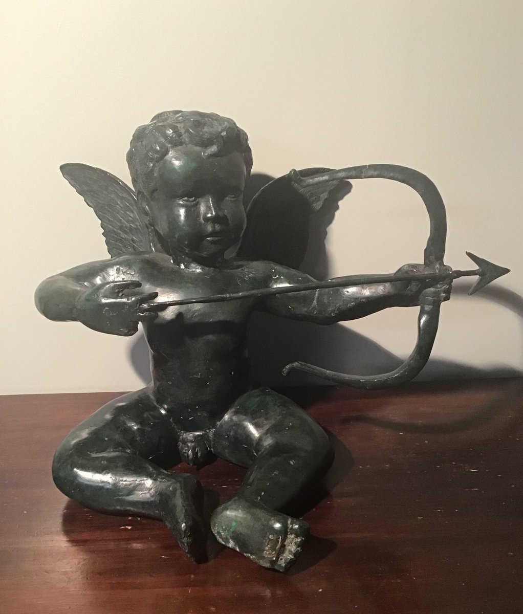 Art Deco Bronze Cupid Statue, Bologna, 1900s for sale at Pamono