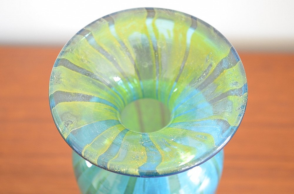 Maltese Glass Vase by Michael Harris for Mdina, 1970s for sale at Pamono