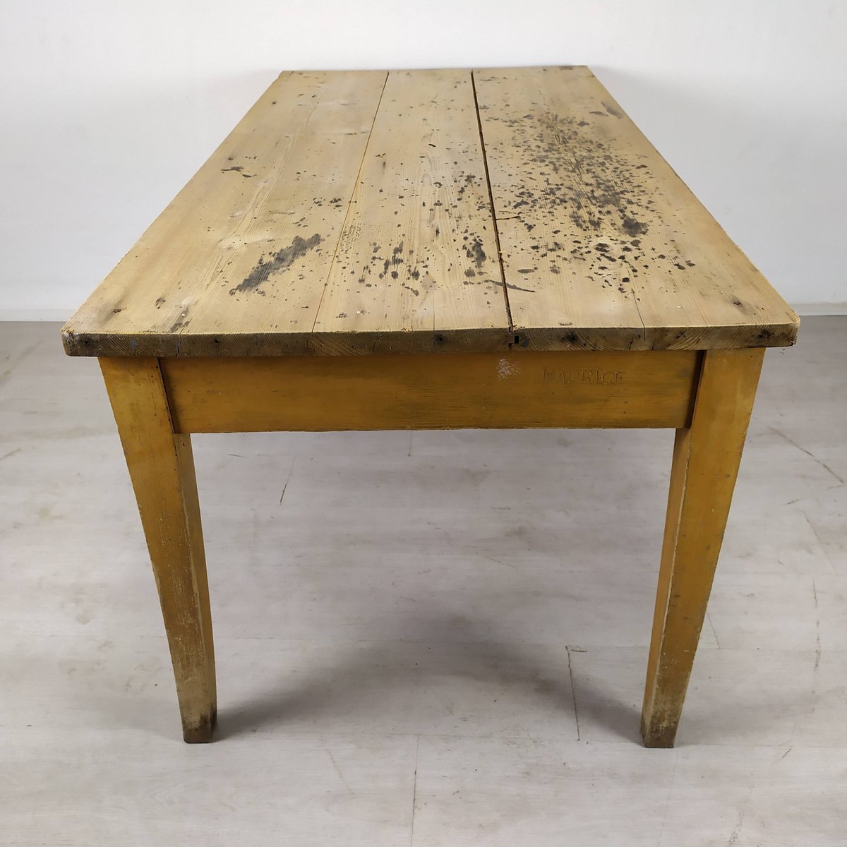 Vintage Rustic Wood Farmhouse Table for sale at Pamono