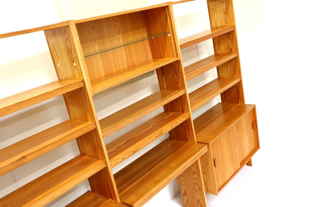 Vintage Pine Wall Unit, 1970s for sale at Pamono