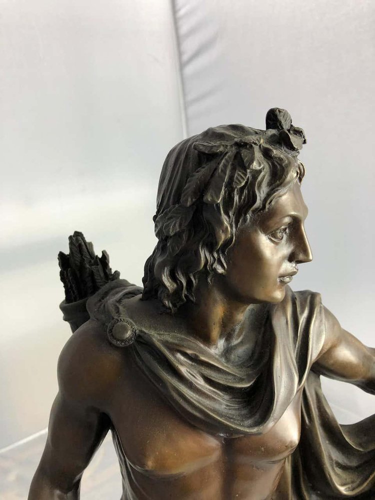 Statua in bronzo di Apollo, dio greco del tiro con l'arco in vendita su ...