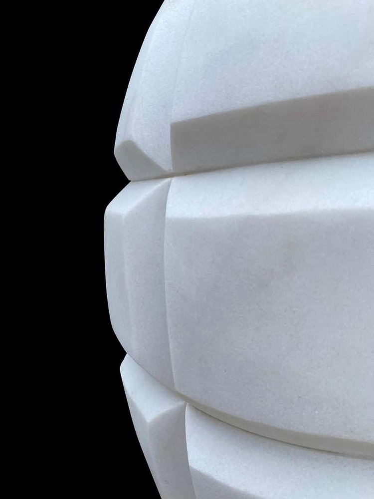 20th-Century Hand-Carved White Marble Hand Grenade Statutory for sale ...