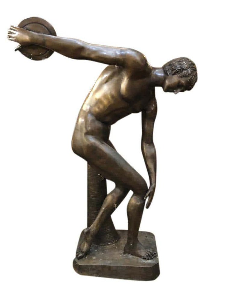 Life-Size Bronze Greek Discus Olympian Statue, 20th Century for sale at ...