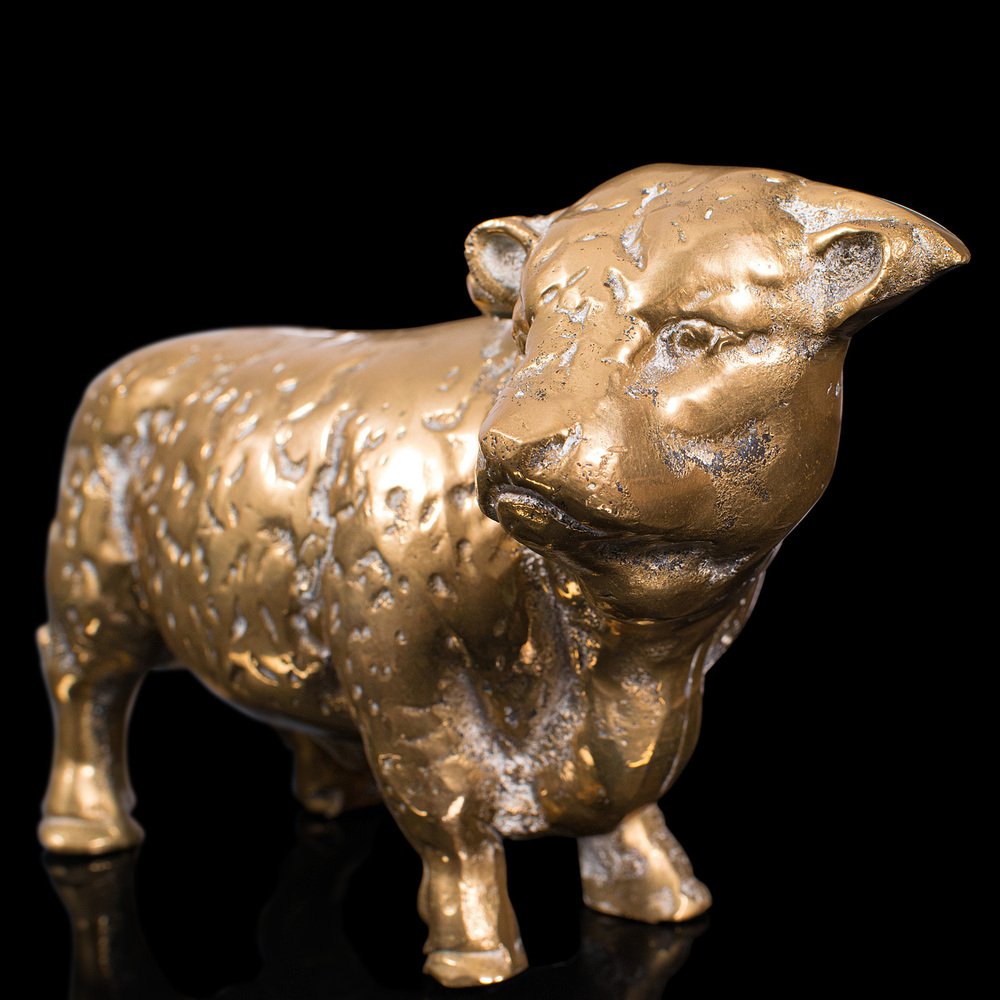 Antique Decorative Bull Figure for sale at Pamono