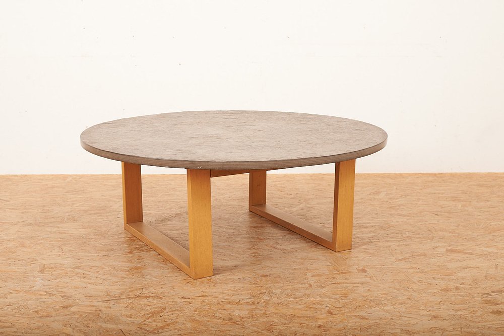 Coffee Table with Solid Beech Frame & Loose Limestone Top, 1960s or ...