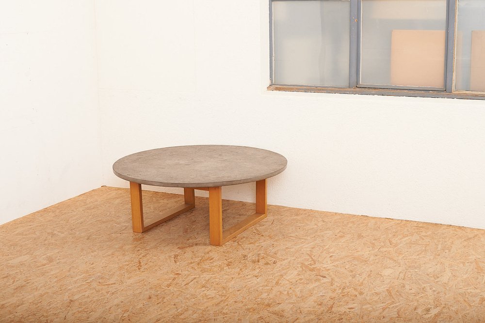 Coffee Table with Solid Beech Frame & Loose Limestone Top, 1960s or ...