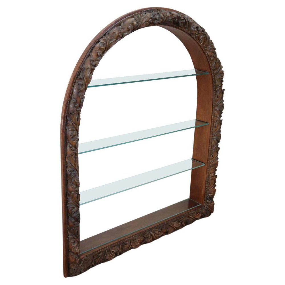 Antique Shelves with Carved Walnut Frame, 1850s for sale at Pamono