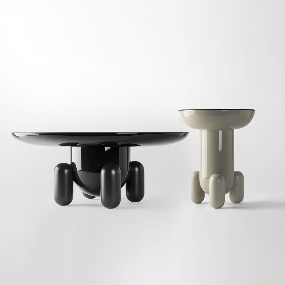 Jaime Hayon Dark & Light Grey Explorer #03 & #01 Tables by Bd Barcelona ...