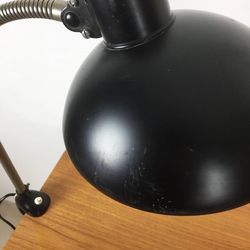 Schwarze Bauhaus Tisch- oder Schreibtischlampe von Christian Dell für Kaiser Idell / Kaiser ...