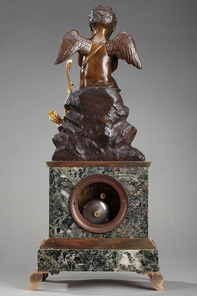 Early 19th Century Marble Cupid Reading Clock by Ledure and Hémon for ...