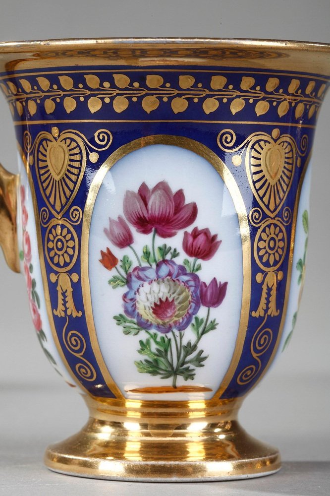 Charles X Style Paris Porcelain Coffee Service, Set of 10 for sale at ...