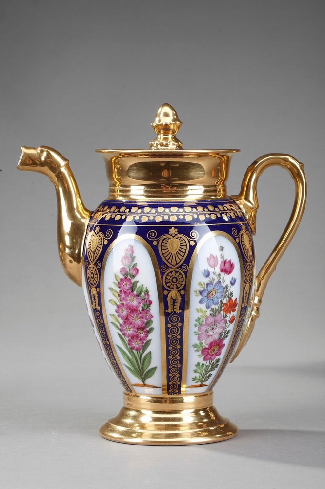 Charles X Style Paris Porcelain Coffee Service, Set of 10 for sale at ...