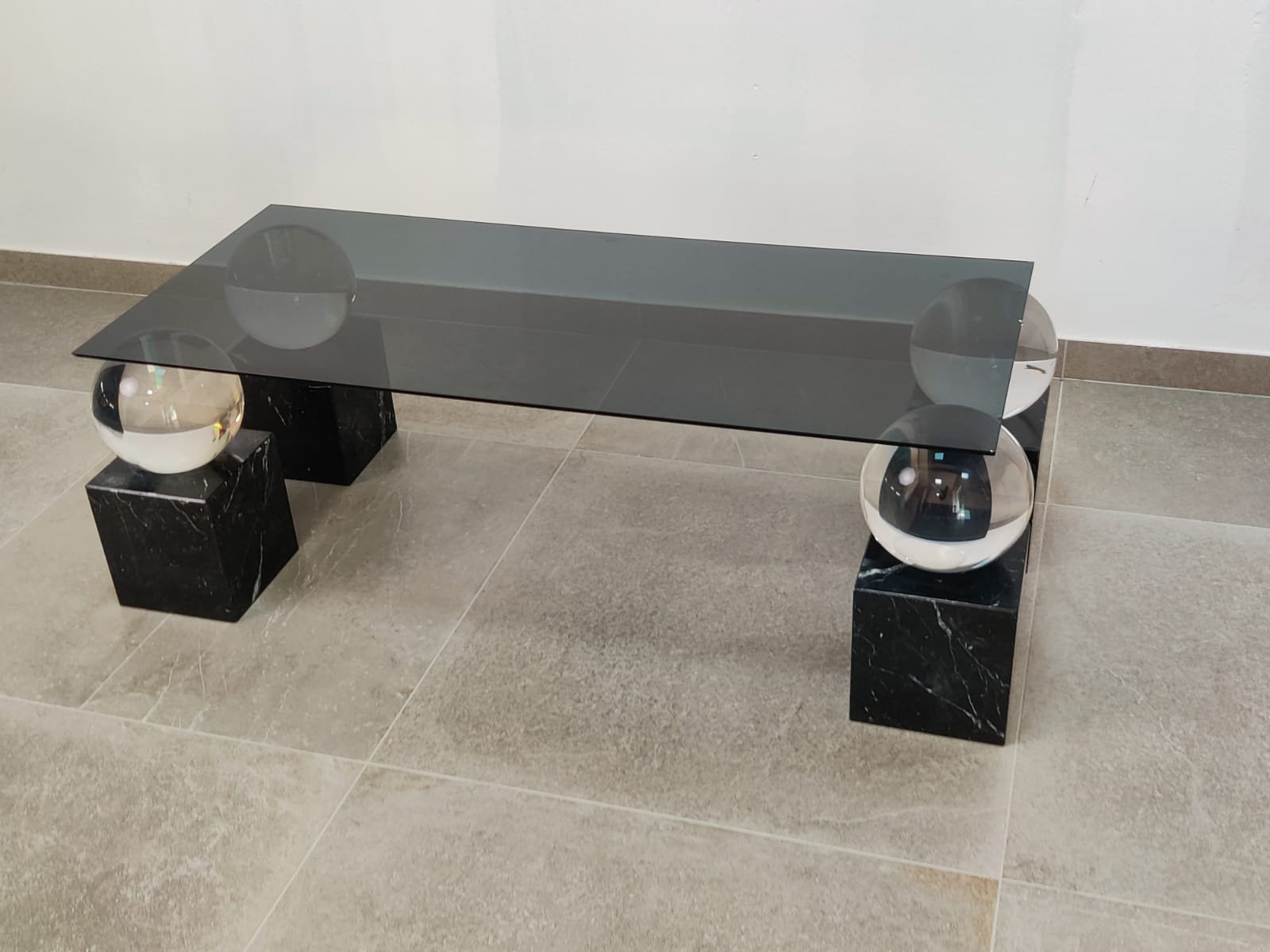 Table with Spheres and Marble, 1970s for sale at Pamono