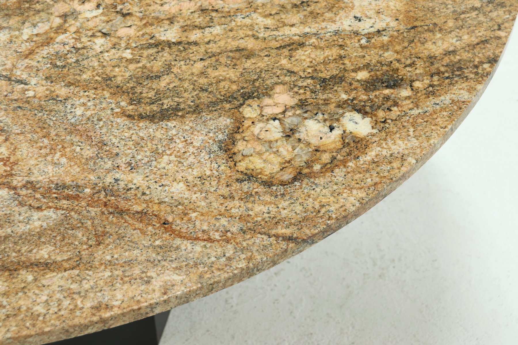 Large Round Dining Table in Granite, 1970s for sale at Pamono