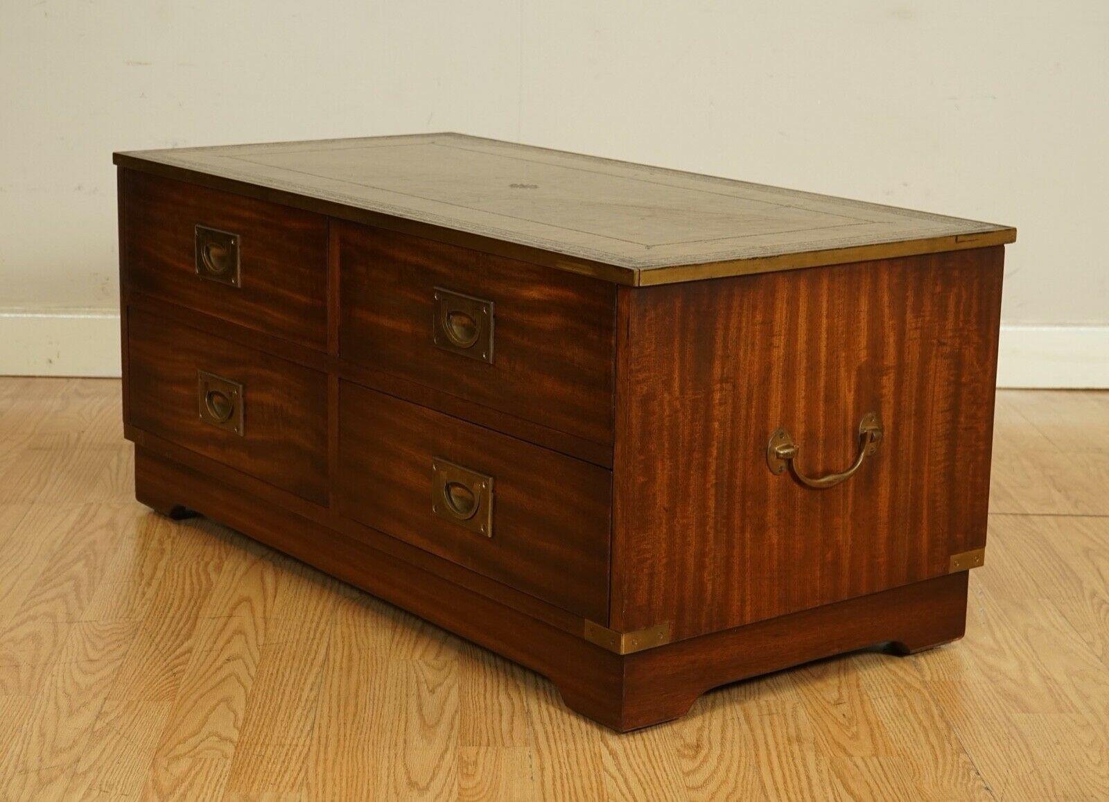 Commode en Cuir Marron de Bevan and Funnel en vente sur Pamono