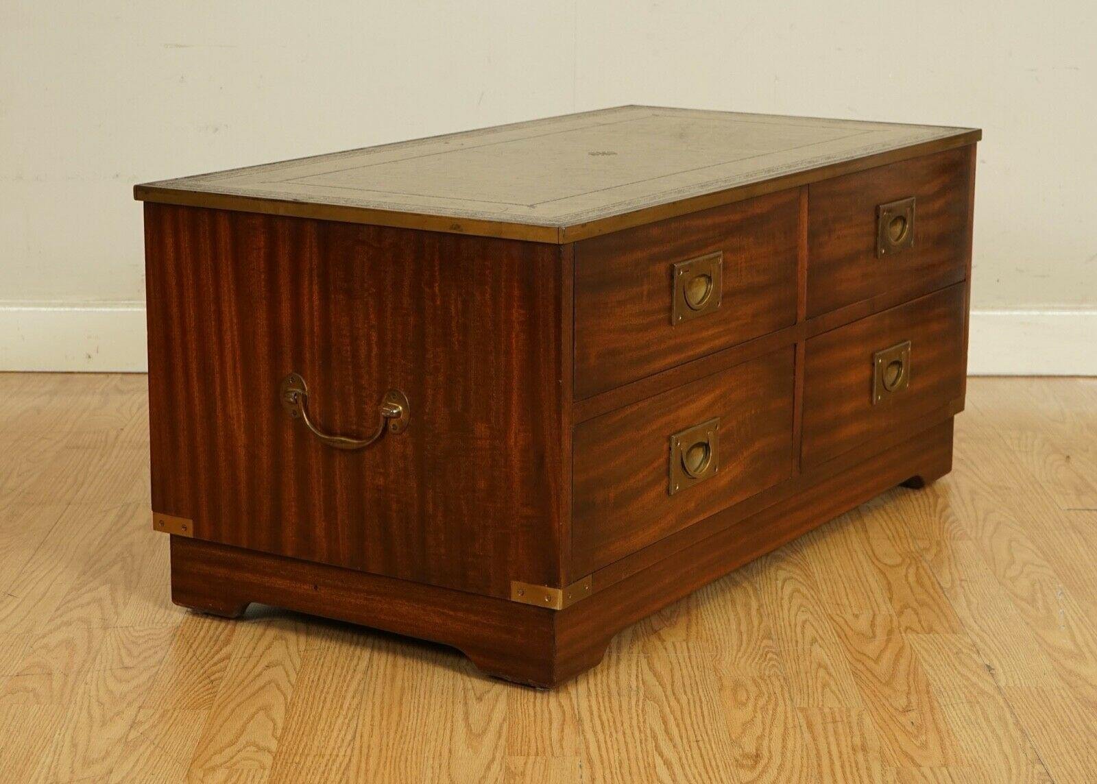 Commode en Cuir Marron de Bevan and Funnel en vente sur Pamono