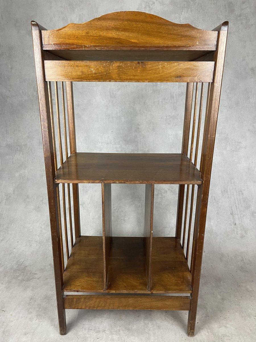 Art-Deco Partition Shelf in Walnut for sale at Pamono