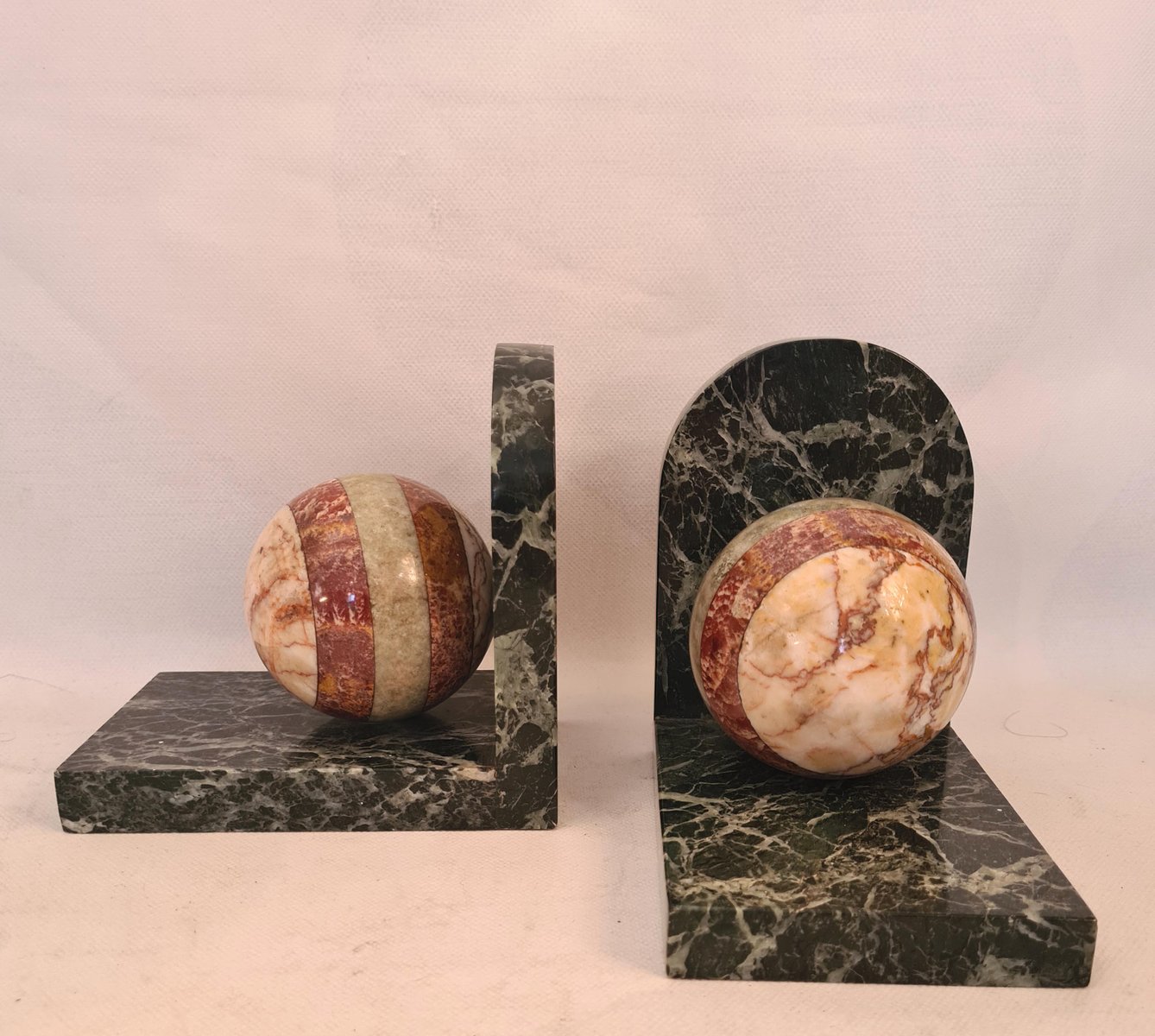 Greenhouse Art Deco Multicolor Marble Deco, Set of 2 for sale at Pamono