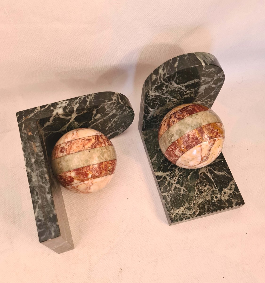 Gewächshaus Art Deco Mehrfarbige Marmor Deko, 2er Set bei Pamono kaufen