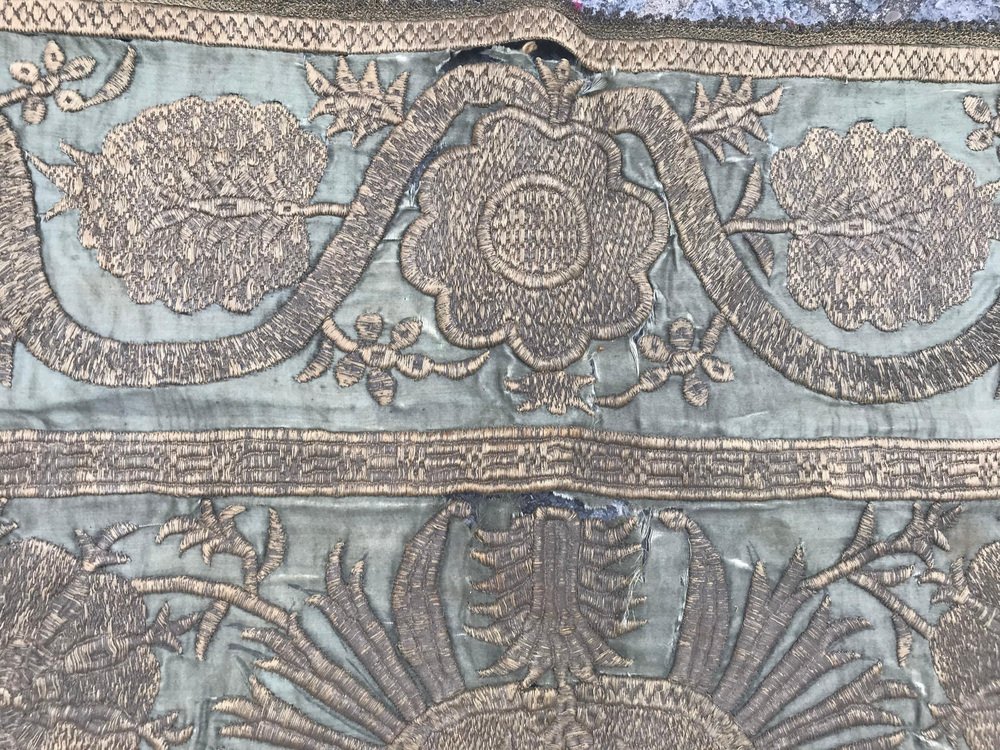 Antique Ottoman Silk and Metal Embroidery for sale at Pamono