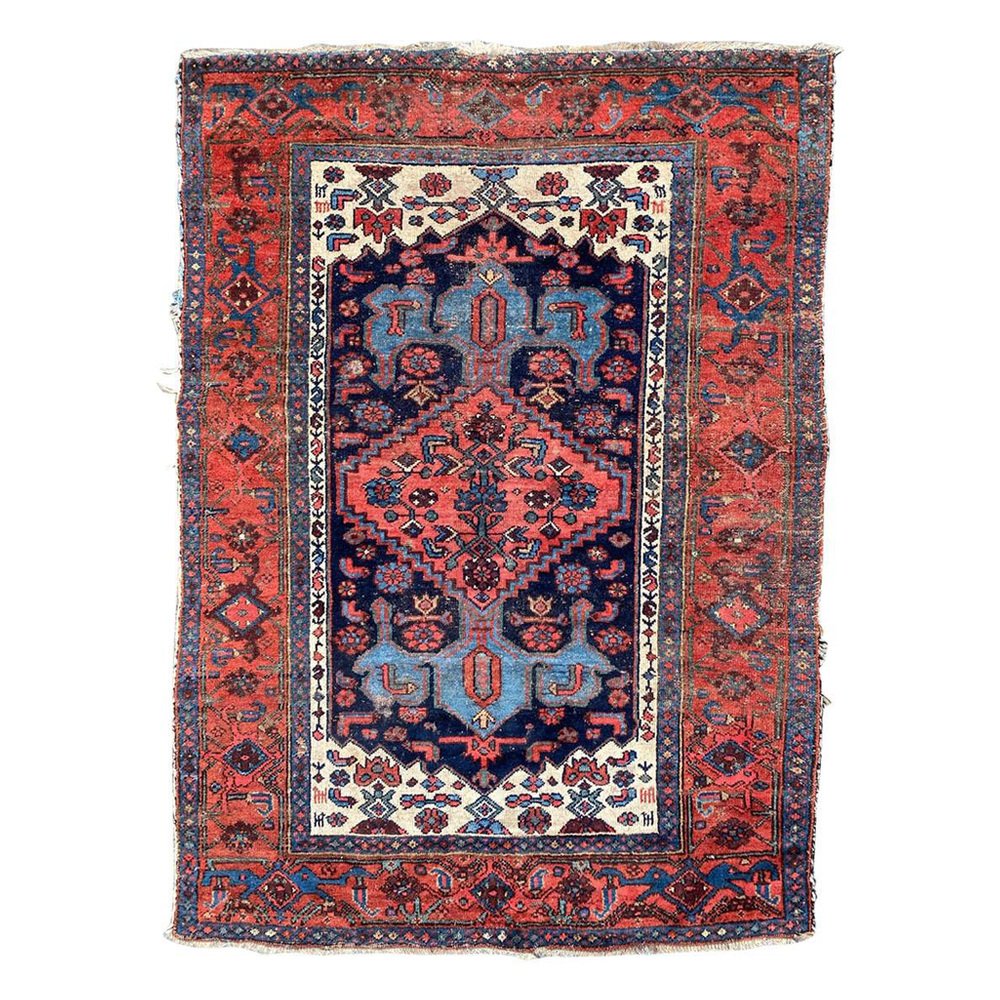 Antique Rustic Wool Rug for sale at Pamono