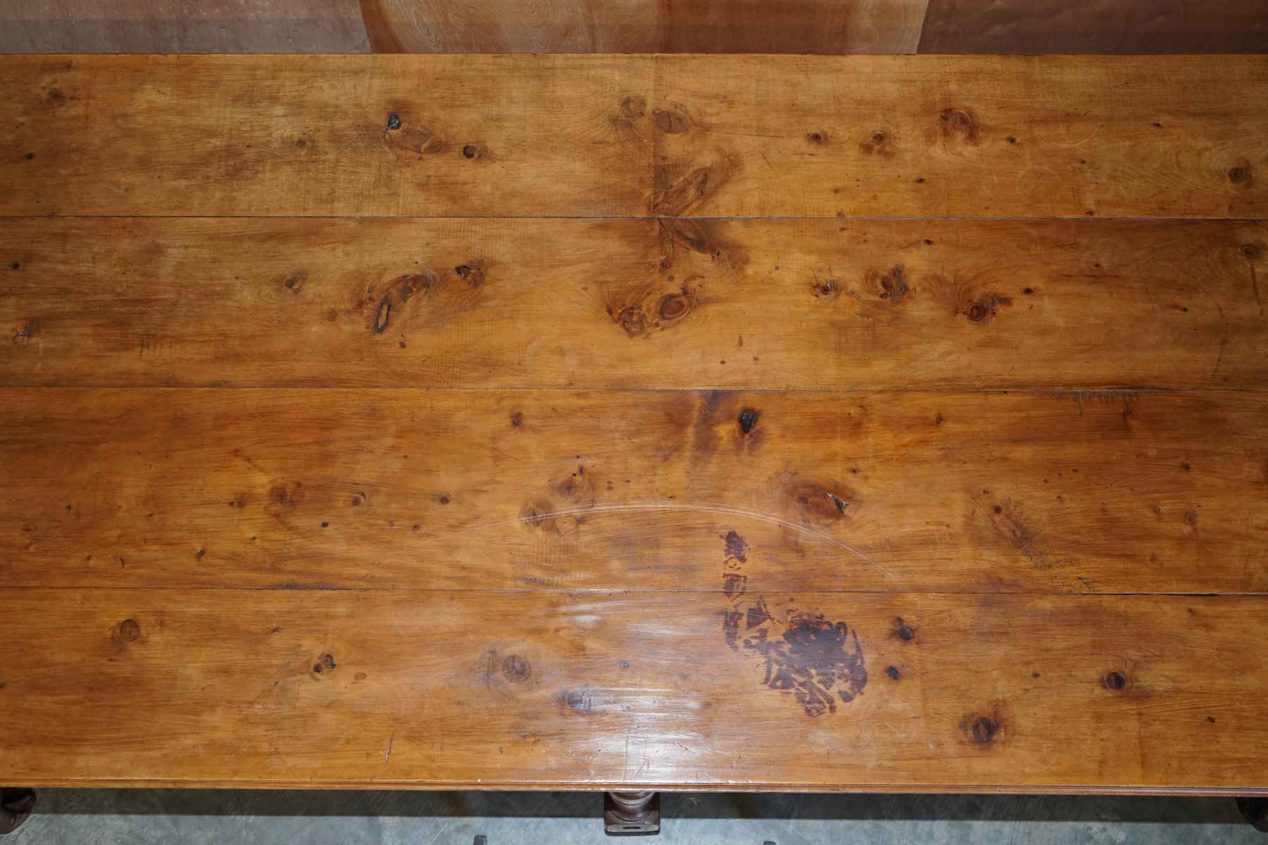 Victorian Ship Refectory Dining Table with Phosphor Bronze Feet, 1860s ...