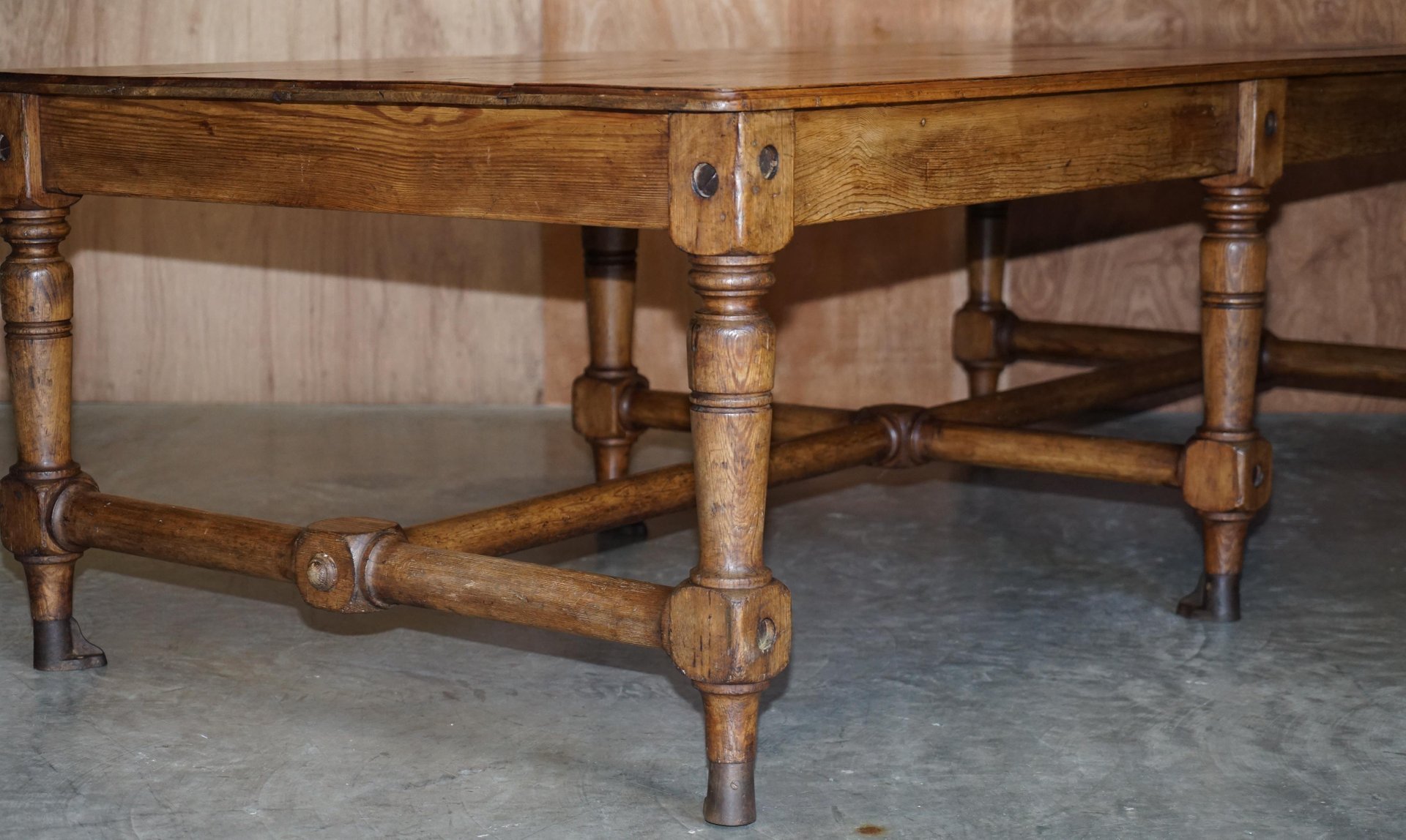 Victorian Ship Refectory Dining Table with Phosphor Bronze Feet, 1860s ...