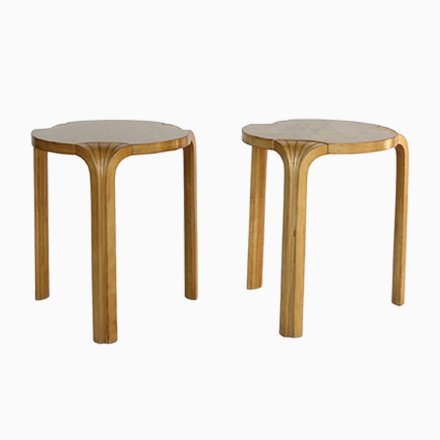 Modell X600 Fan Leg Hocker von Alvar Aalto für Artek, 1960er bei Pamono kaufen