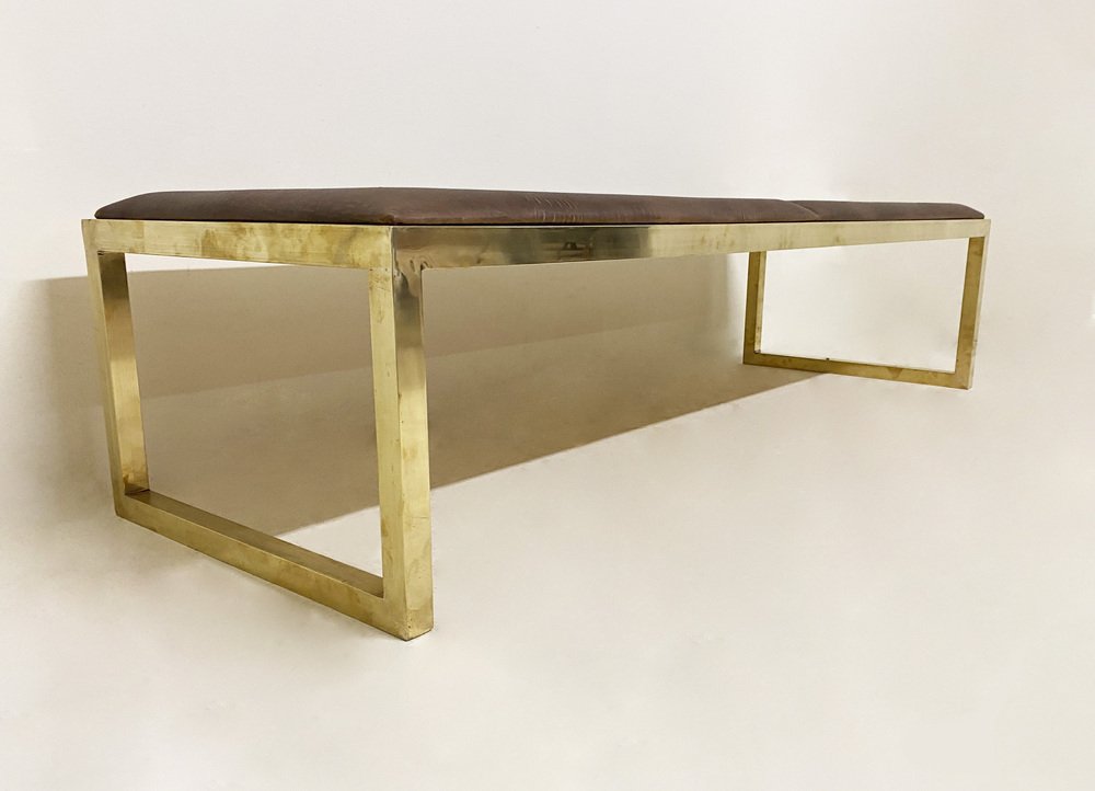 Vintage Brass Bench for sale at Pamono