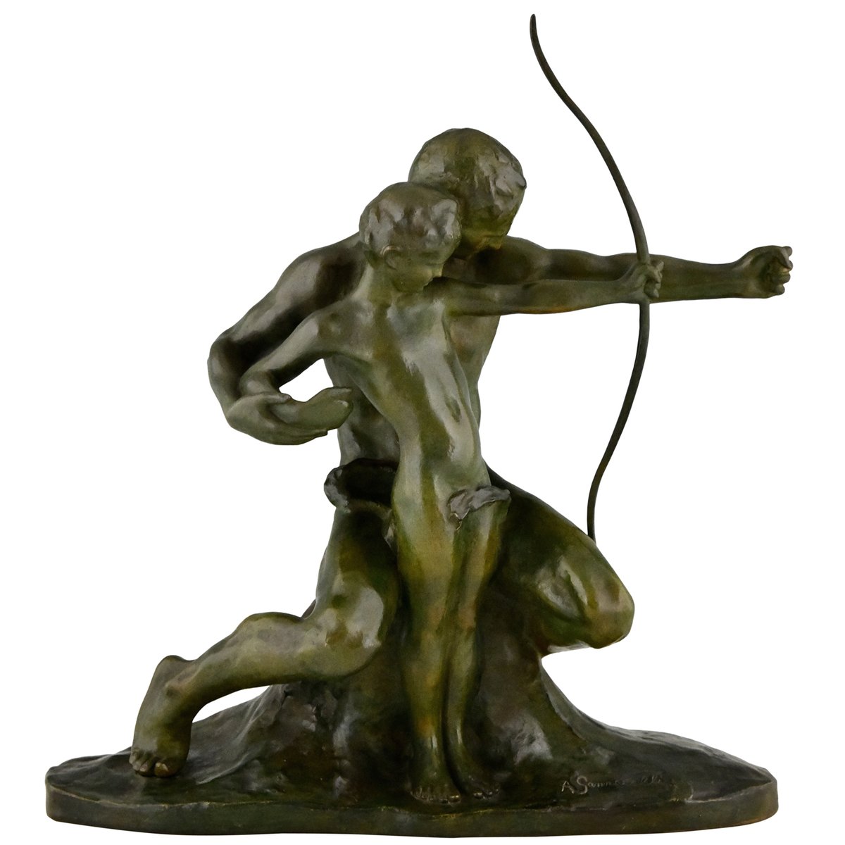 Gennarelli, Art Deco Archer Sculpture, 1930, Bronze for sale at Pamono