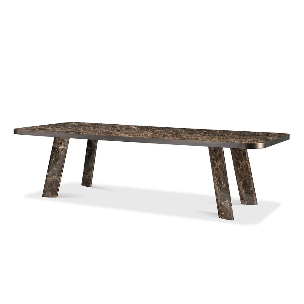 Native Dark Emperador Rectangular Dining Table by S. Giovannoni for ...