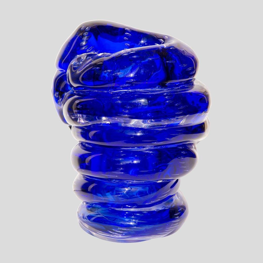 Blue Serpente Vase by Ida Olai for Berengo Collection for sale at Pamono